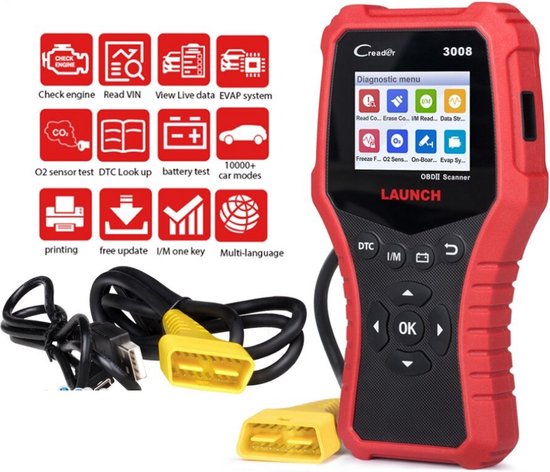Launch OBD adapter - OBD2 scanner - Voor auto - Auto analyse - Mini ...