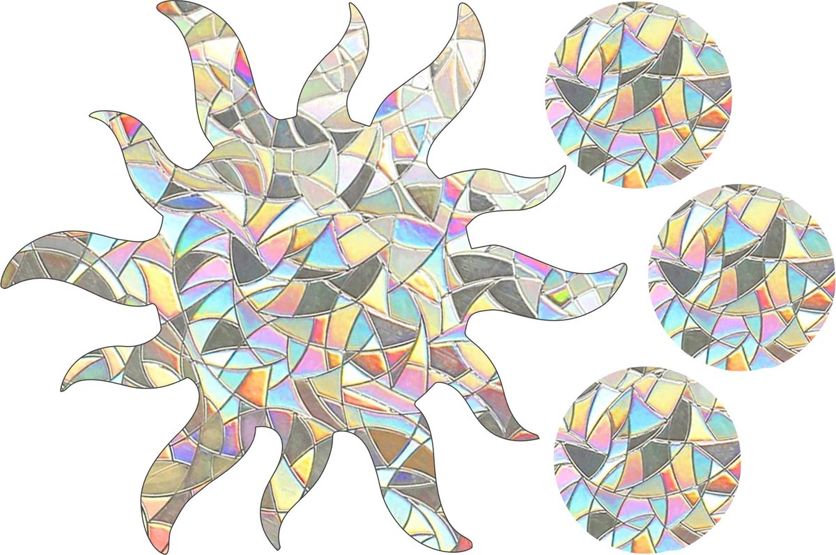 Raamsticker - Zon en cirkels - Suncatcher - Rainbow - statisch ...