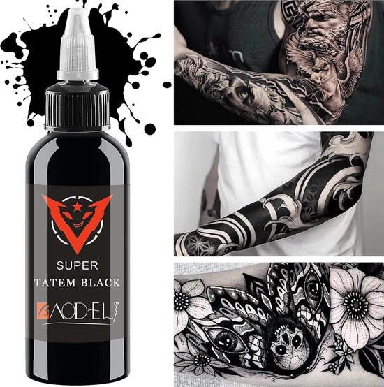 Tattoo Color Super Black Professionele Liner Outlining Duurzame Zwarte ...