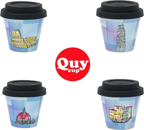 Quy Cup 4 espressokopjes 90ml Italy Edition Pakket 100% Italiaans ...