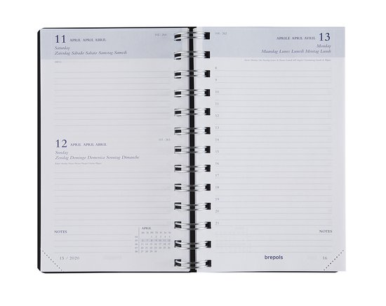 Brepols agenda 2025 - BREFORM - Polyprop - Wire-O - Dagoverzicht - 1 dag per pagina -... | bol