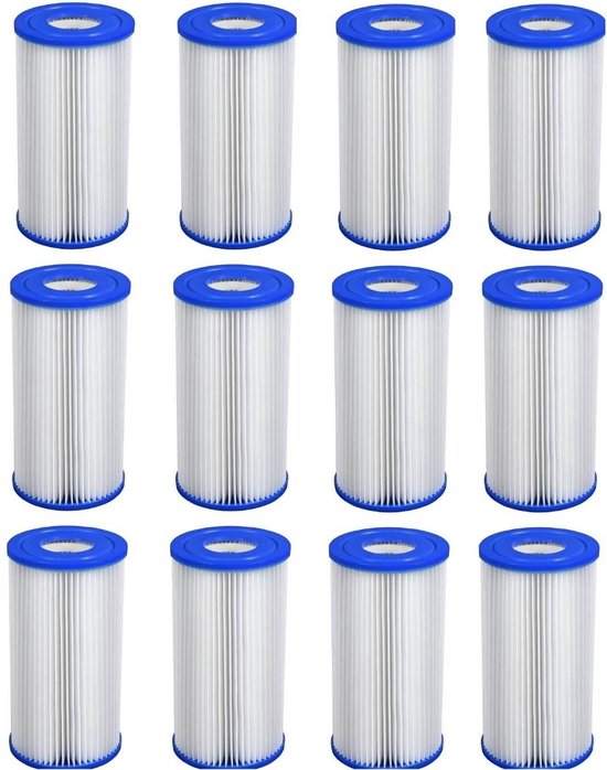 Filtercartridge A - set van 12 zwembad filters | Voor Intex en Bestway ...