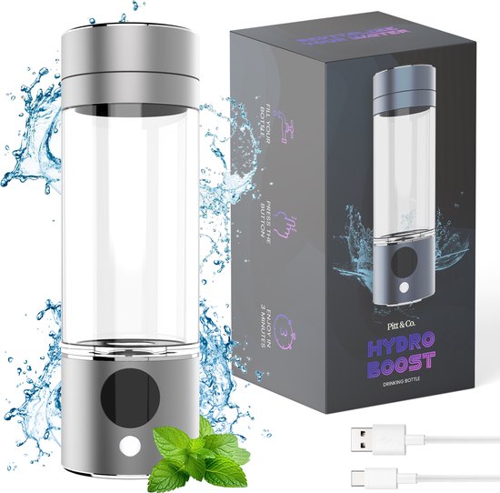 Waterstof Generator PRO – Hydrogen Water Fles – 420ML met LED - H2 ...