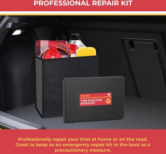 99-Delige Zware Duty Bandenreparatieset voor Auto's - Tubeless Band ...