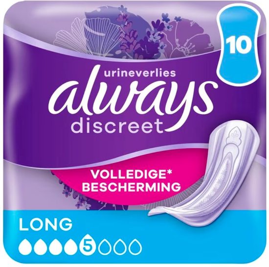 Always Discreet Incontinentie Verband 10 stuks Long Plus | bol