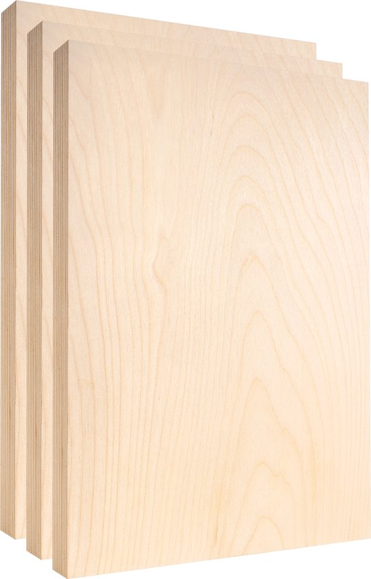 Creative Deco 3 x A4 multiplex plaat 12mm | 300 x 210 mm | berken ...