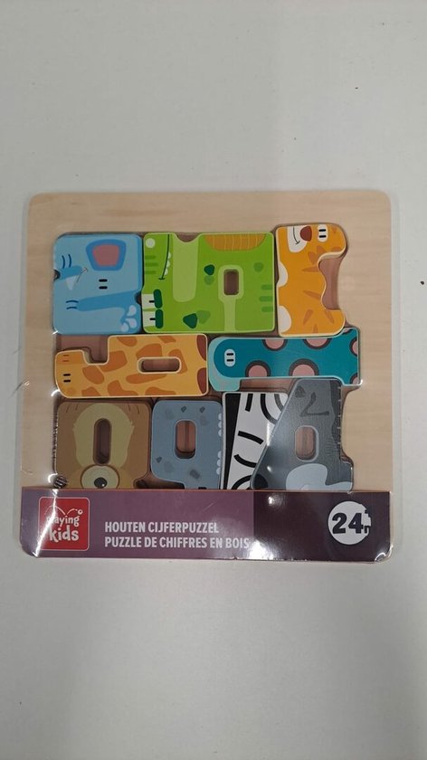 Playing Kids Houten Cijferpuzzel | bol