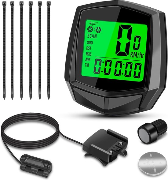 Kilometerteller Fiets - Fietscomputer Draadloos - Kilometerteller ...