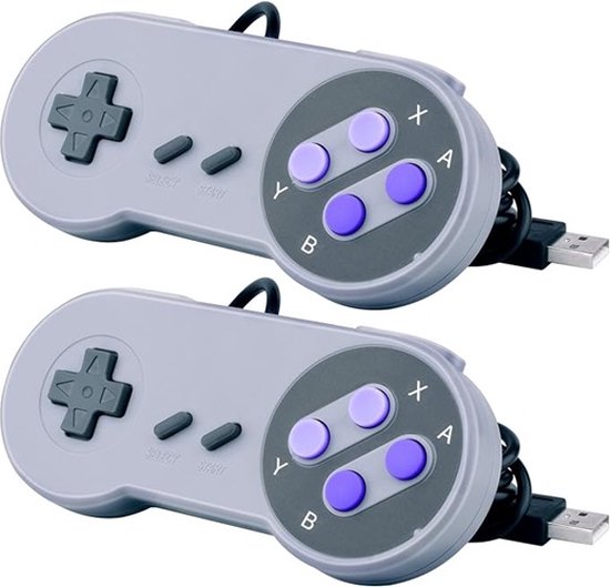 Quimat XLZ set van 2 x SNES Retro USB Gaming Controllers Gamepads Joysticks voor... | bol