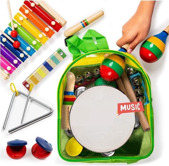 Kinder Muziekset - 19 Stuks Muziekinstrumenten voor Kleuters | bol