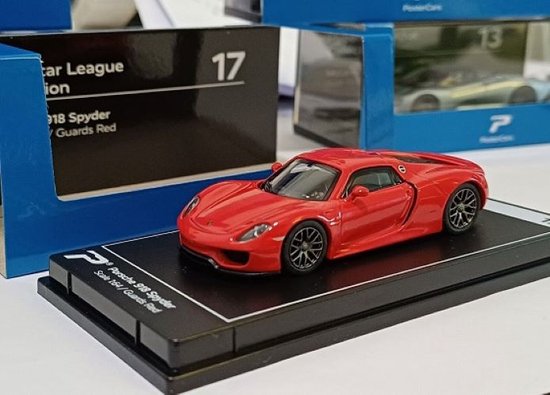 Porsche 918 Spyder rood 1-64 lengte 7 cm Hypercar League Collection ...