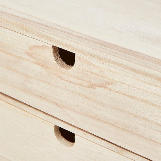 Houten opbergdoos met laden - beige 35 x 15 x 26 cm hout bruin - ruime ...