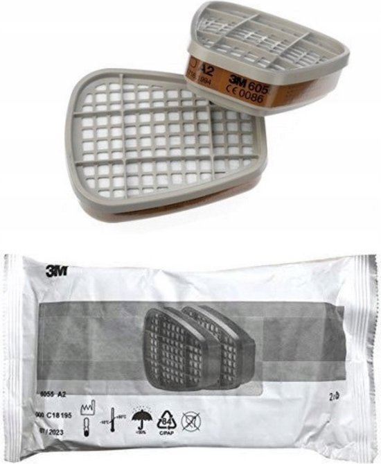 3M 6055 A2 origineel, Gas- en Dampfilter, beschermt je tegen organische ...