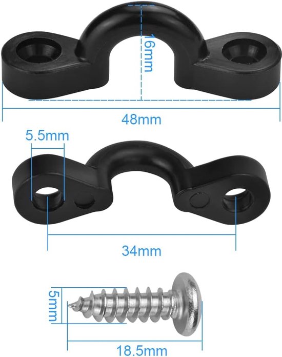 KLYNGTSK 10 stuks kajak deklussen nylon pad oogvastbinden draagbare ...