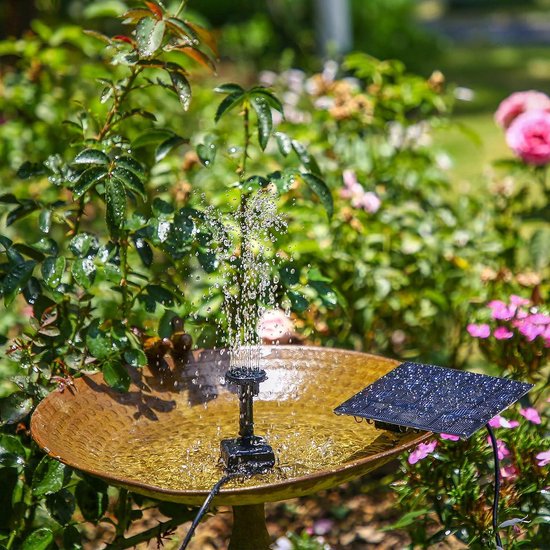 Zonne-energie Fonteinpomp 2 Stuks voor Tuin en Vogelbaden ...