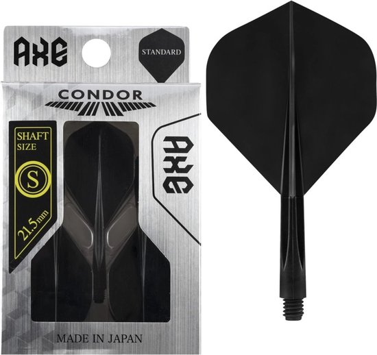 CONDOR AXE FLIGHT SYSTEM - SMALL BLACK - DART FLIGHTS | bol