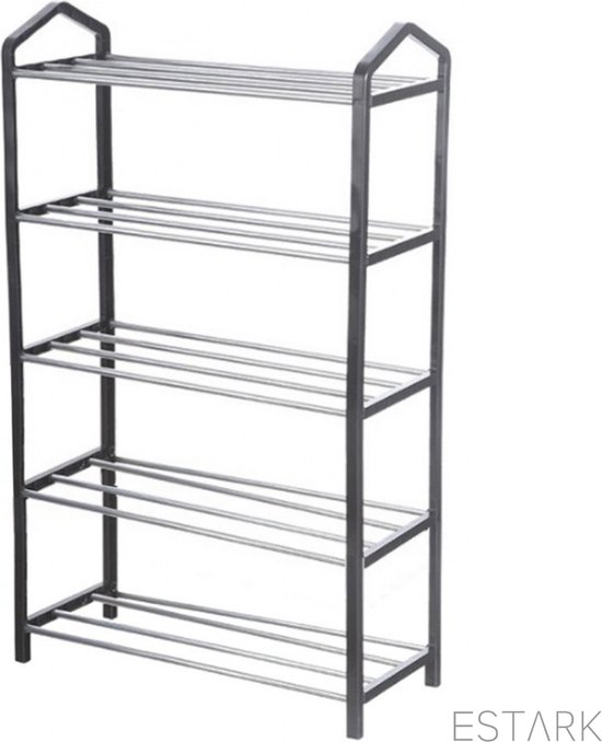 ESTARK® Schoenenrek - Praktische Schoenenkast - XXL - Zwart Metaal ...
