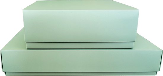 Luxe cadeau doos mint - MAAT -> 22 x 22 x 8 cm - groen ...