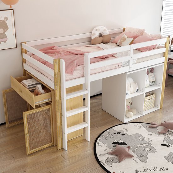 multifunctioneel kinderbedje, Kinderhok bed ,eenpersoonsbedje, met 2 ...