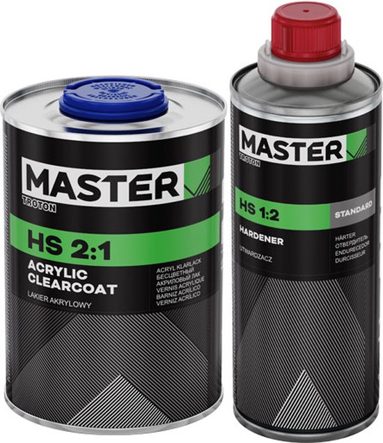 MASTER TROTON HS Blanke lak set 1L + 0.5L verharder | Autoschadeherstel ...