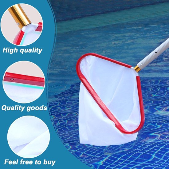 Schepnet Zwembad Bodemschepnet Lange Handgreep Fijnmazig Skimmernet ...