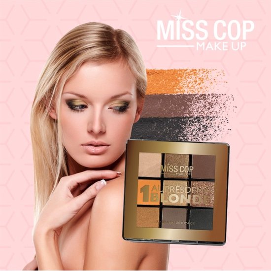 Miss Cop VEGAN Oogschaduw KLEURENPALET N° 01 BLONDE | bol
