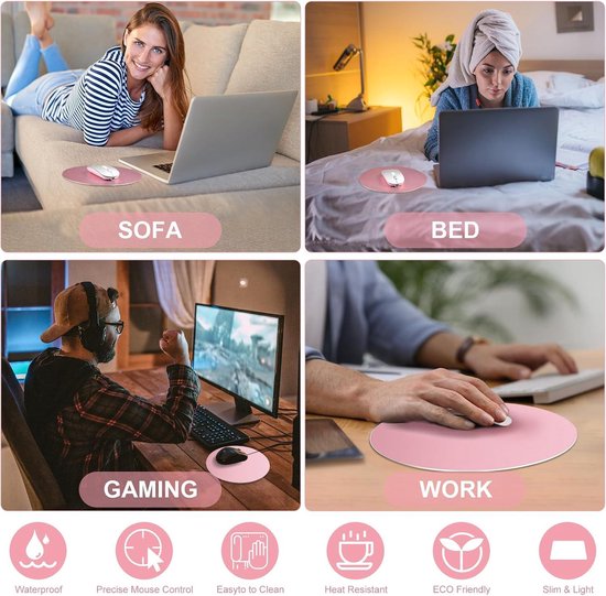 Metalen muismat met antislip rubberen basis en micro-zandstralen ...