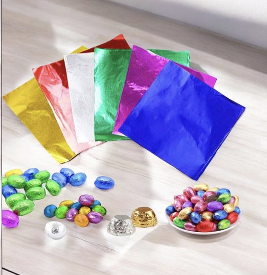 Candy Chocolate Wrappers, 600 Sheets Color Square Wrapping Paper, DIY ...