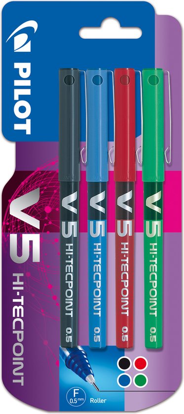 Pilot - Blister V5 Hi tecpoint - 4 stuks | bol