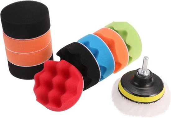 Polijst set met Ø 80mm schijven - 10 delige polijstschijf set met ...