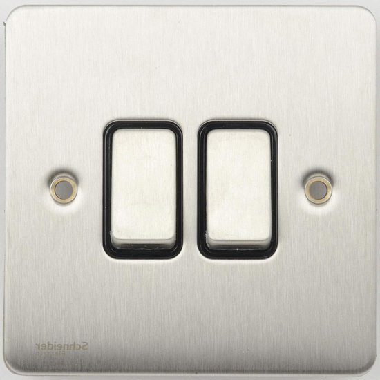 Ultimate Flat Plate 2-weg schakelaar - roestvrij staal - modern design ...