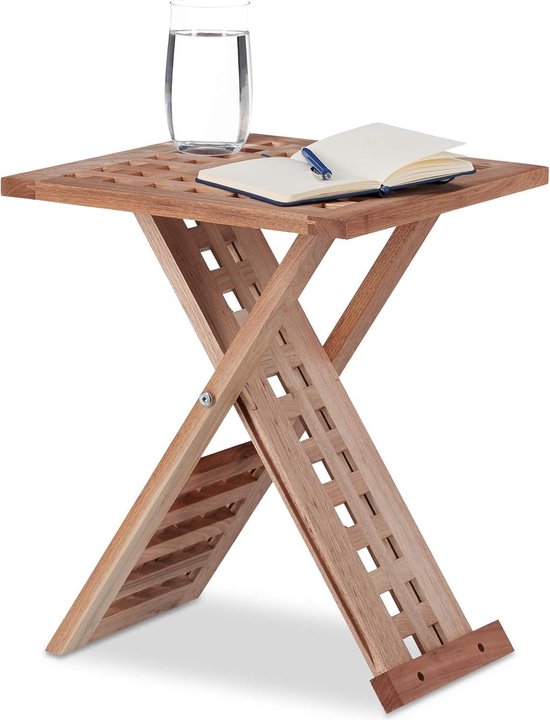 Table d'appoint pliante en bois de noyer - table téléphonique carrée ...