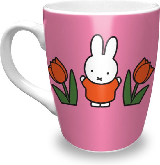Nijntje met tulpen mok Roze 300ml | bol
