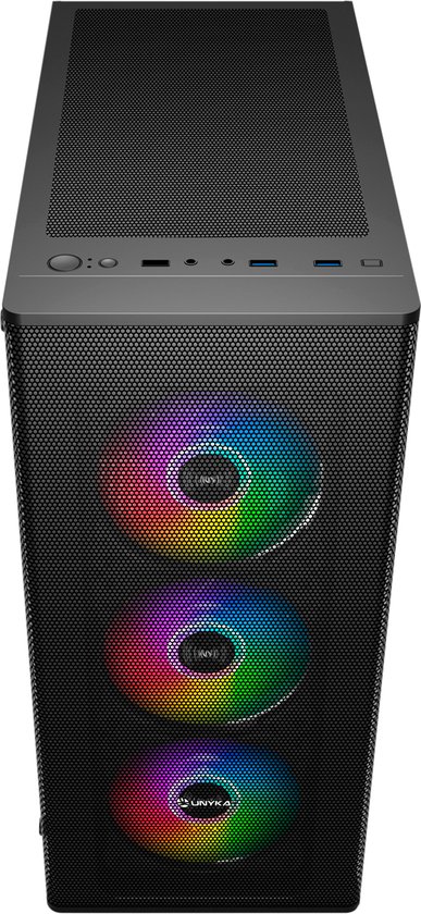 UNYKAch Gaming Mir 100 Desktop Zwart, Transparant | bol
