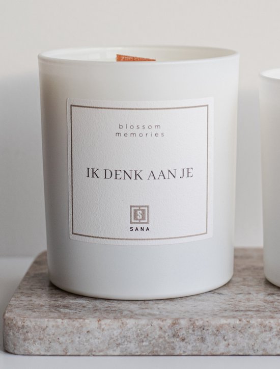 SANA Herdenkingskaars - Rouwkaars met tekst - Wit - 45 branduren | bol