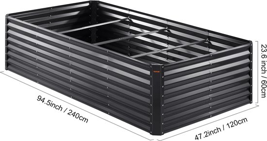 Kweekbak planten - Moestuinbak - Verhoogd bed - 240x120x60cm ...