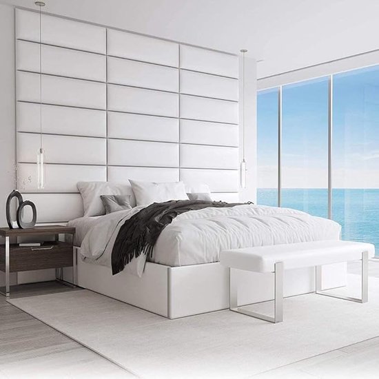 Gewatteerd hoofdbord voor bed VÄNT - Decoratieve wandpanelen - Set van ...