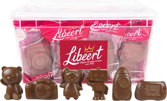 Libeert chocolade van Sinterklaas - holle figuren - melkchocolade - 25 ...