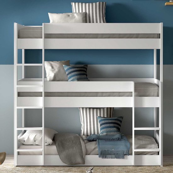 Vipack - Stapelbed voor 3 personen Scott - 90x200 - Wit | bol