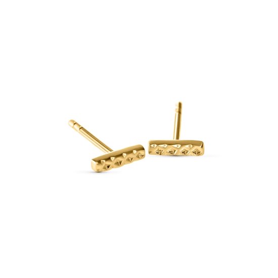 Lauren Sterk Amsterdam - oorbellen diamond cut - goud verguld - extra ...