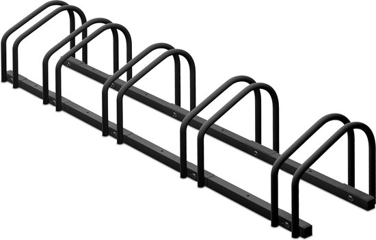 Fietsenrek voor 5 fietsen - Staal - Maximale breedte banden 60 mm ...