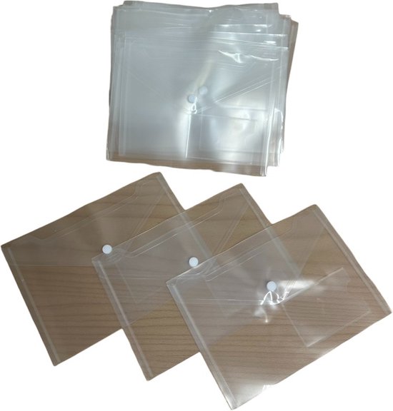 Belle Vous A5 Doorzichtig Plastic Mappen (24 Pak) – Poly File Mappen ...