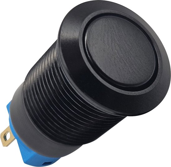 ProRide Metalen Mini Drukschakelaar 12V ON-OFF - 12mm - 12V/24V - Zwart ...