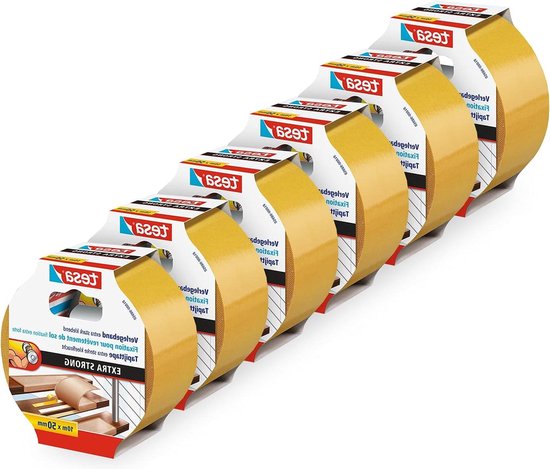 Extra Strong Carpet Tape Pack of 6 - Double Sided Adhesive for Laying ...