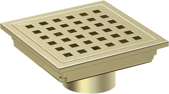 Hoogdoorlaat 10,16 cm Vierkante RVS Doucheput met Flens - Geborstelde ...