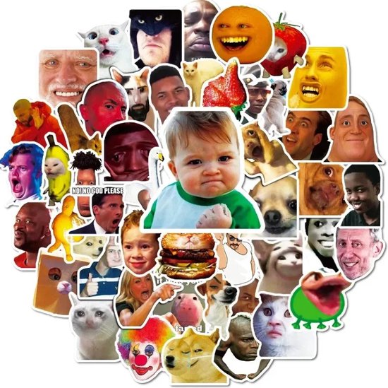 Grappige Meme Stickers 40 Stuks | Humor | Stickers Kinderen Volwassenen |... | bol
