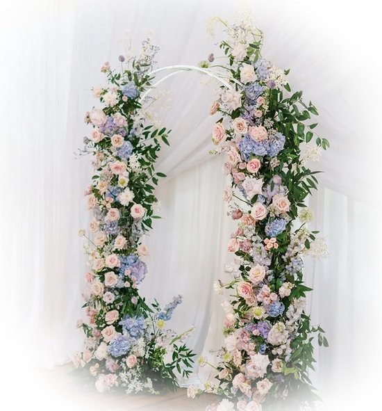 SQIZZ® Bruiloftsboog - 220cm - PVC - wit (bloemenboog, decoratieve boog ...