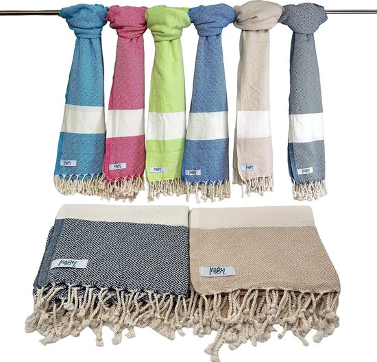 MEBY Set van 2 saunahanddoeken XXL 90 x 180 cm 100% katoen strandlaken ...