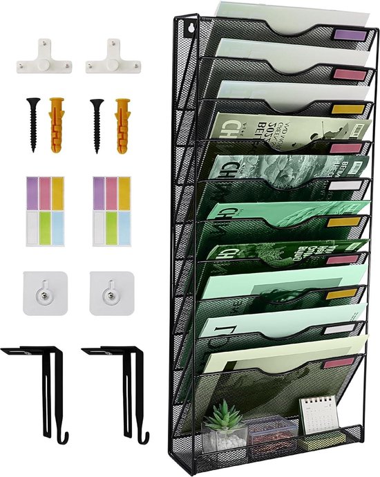 Hangende Muur Tijdschrift File Organizer - Wandgemonteerde A4 ...