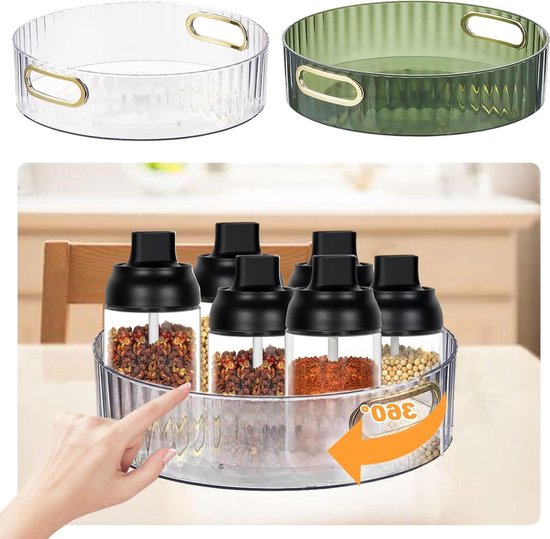 Draaibare Lazy Susan keukenorganizer voor kruidenrek - draaibare keuken ...